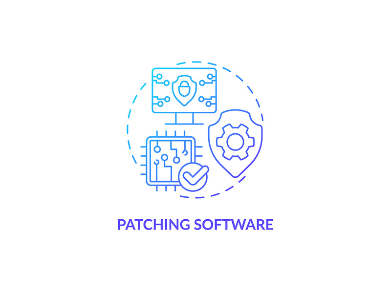 Patching software blue gradient concept icon by bsd studio ~ EpicPxls