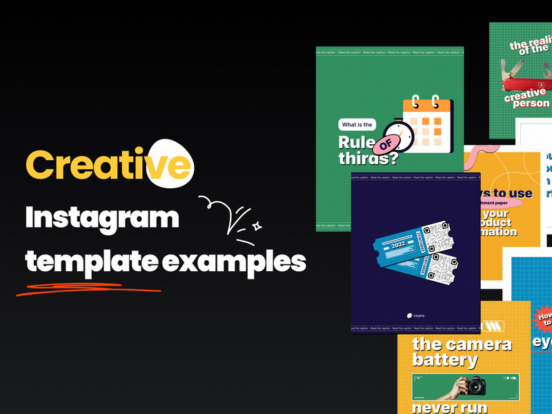 Creative Instagram template examples that you can edit for ~ EpicPxls