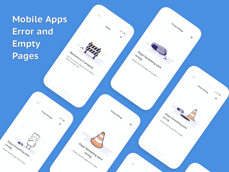 Mobile Apps Error and Empty Pages by UIX Shop ~ EpicPxls