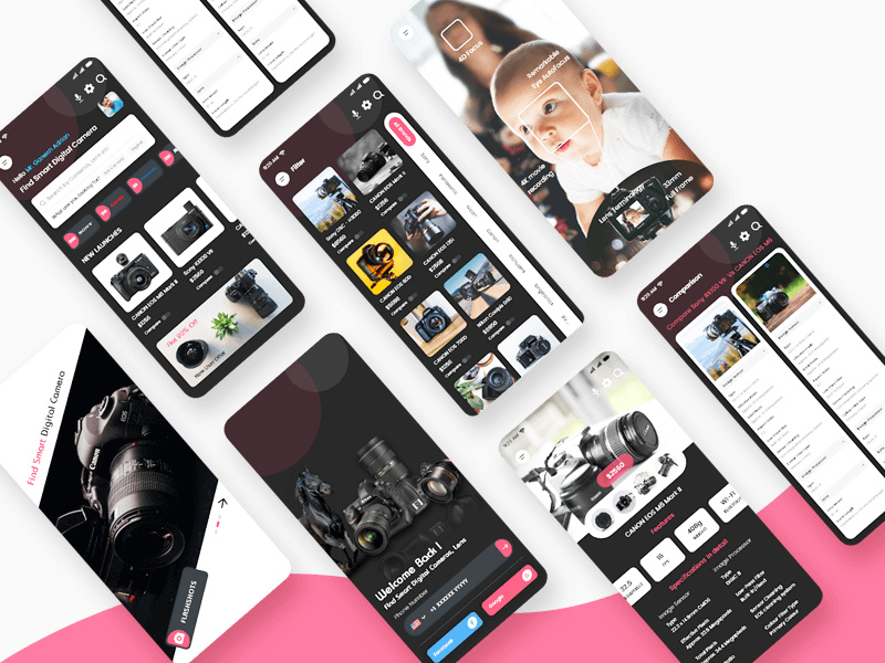 Find Digital Camera Mobile App UI Kit by Kvivekdesigner ~ EpicPxls