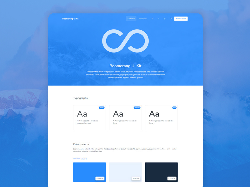 Boomerang - 免费Bootstrap UI工具包(Boomerang - Free Bootstrap UI Kit) - ui老爸 ...