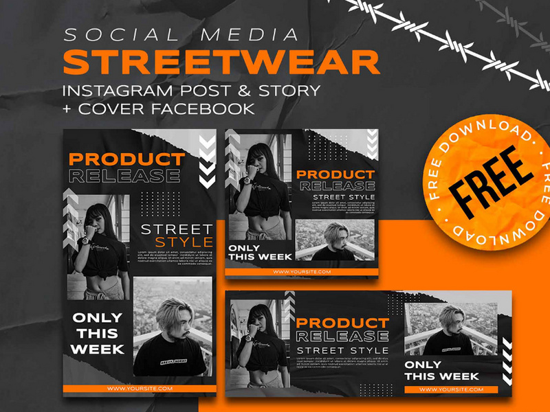Instagram Streetwear Post and Story - PSD templates by Ant ~ EpicPxls