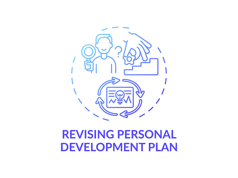 Revising personal development plan blue gradient concept ~ EpicPxls