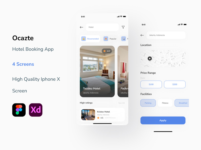 Search Screen Hotel Booking App by Rizeu ~ EpicPxls
