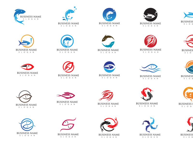 Fish Symbol Logo icon Vector by Upgraphic ~ EpicPxls