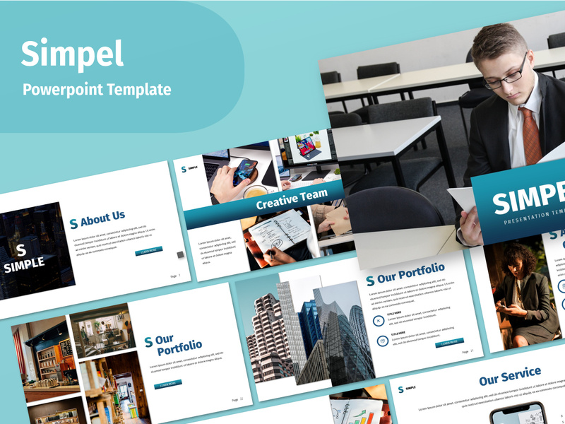 Simple Business Powerpoint Template by Inkofert ~ EpicPxls