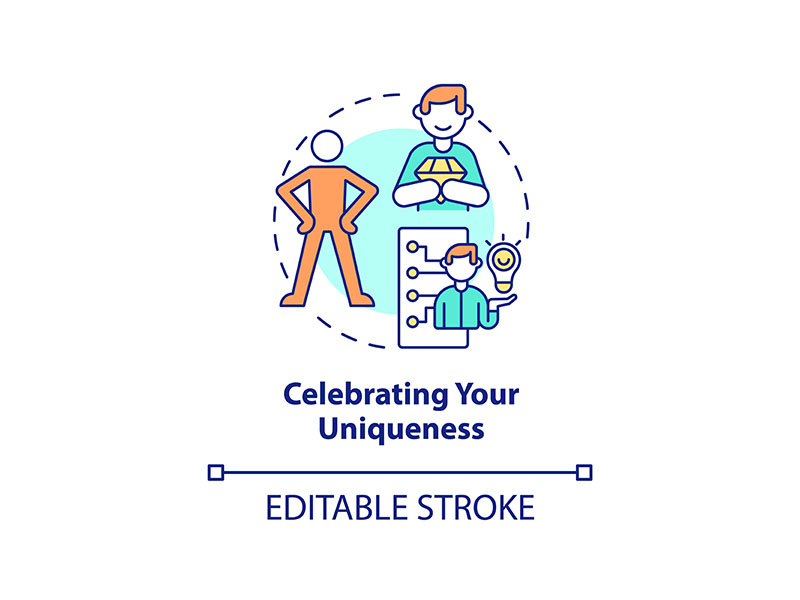 Celebrating your uniqueness concept icon by bsd studio ~ EpicPxls
