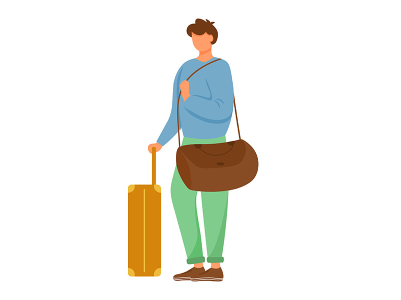 Man traveler flat vector illustration by The Img ~ EpicPxls