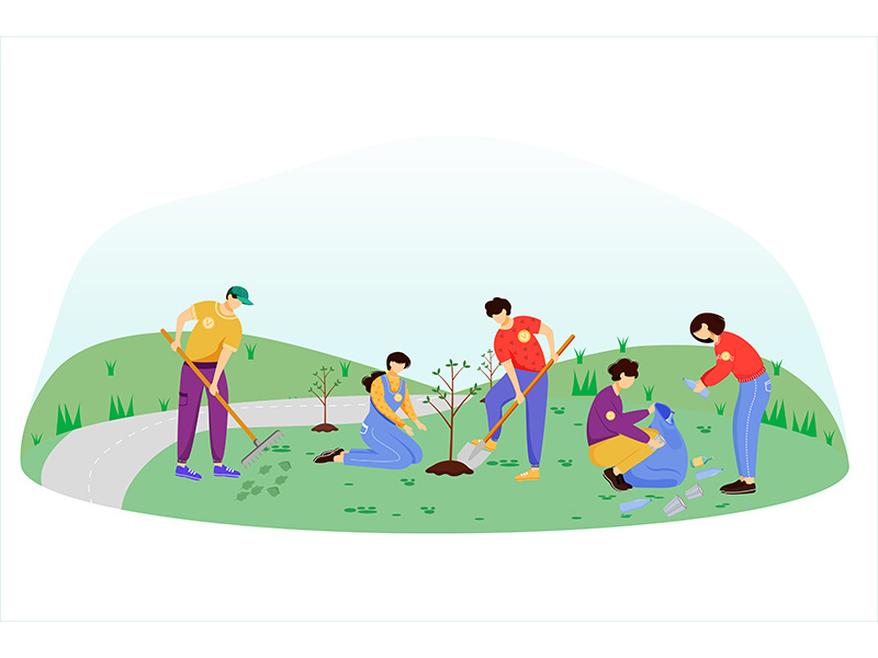 Community work day flat vector illustration by The Img ~ EpicPxls