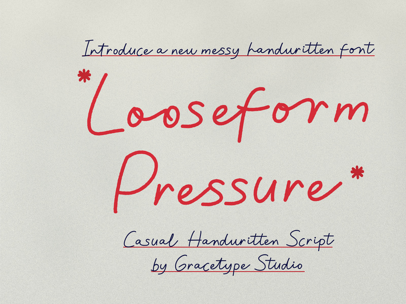 Looseform Pressure | Casual Handwritten Script by ~ EpicPxls