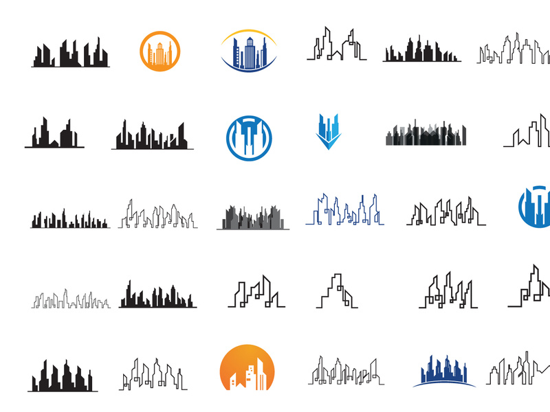 Modern city building tower logo vector by Upgraphic ~ EpicPxls