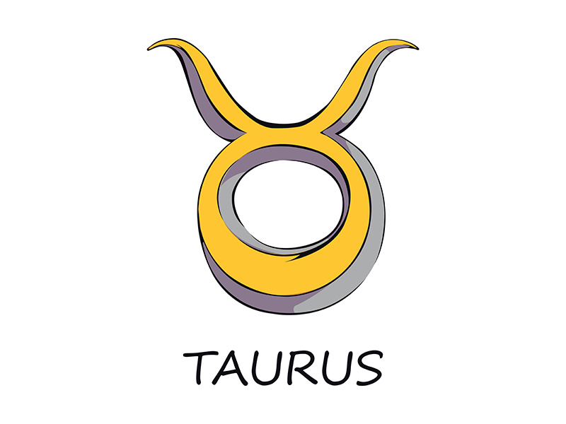 Taurus zodiac sign flat cartoon vector illustration by The ~ EpicPxls