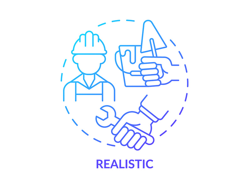 Realistic occupation blue gradient concept icon by bsd ~ EpicPxls