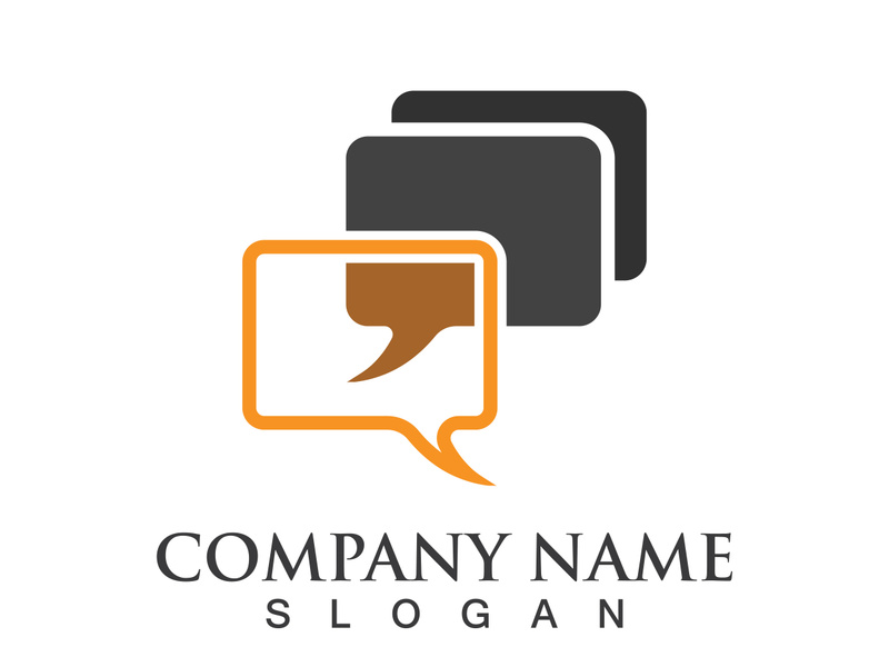 message bubble logo and symbol speech icon illustration by ~ EpicPxls