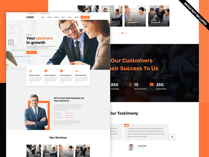Corporate business landing page by ixdesignlab ~ EpicPxls