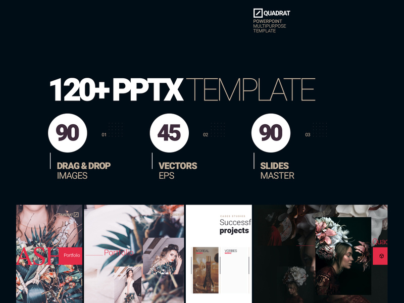 Quadrat 120+ Slides PPTX Templates by Henrique Sadao ~ EpicPxls