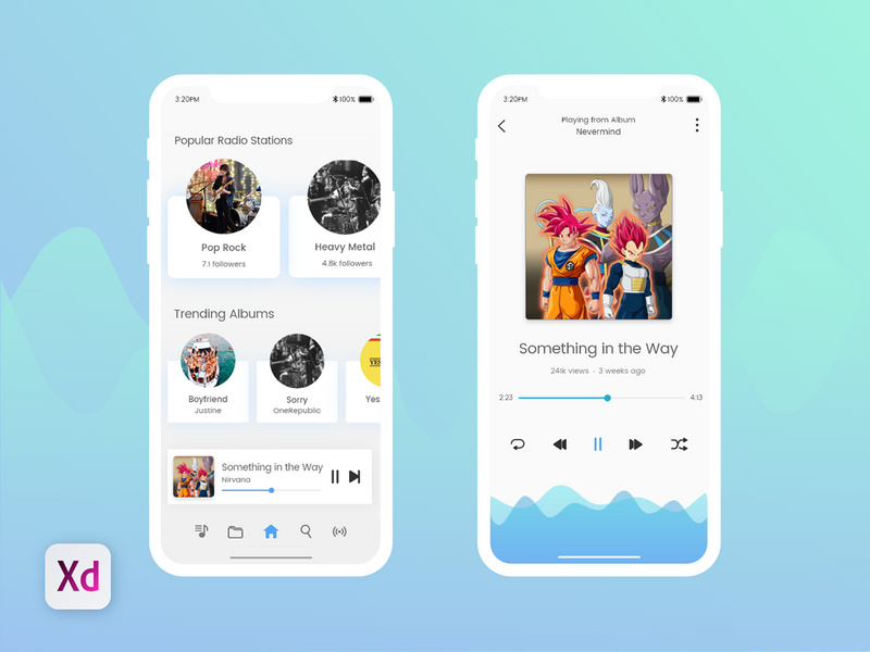 Audio Music Player UI kit by Muhammad Rehan Mehboob ~ EpicPxls