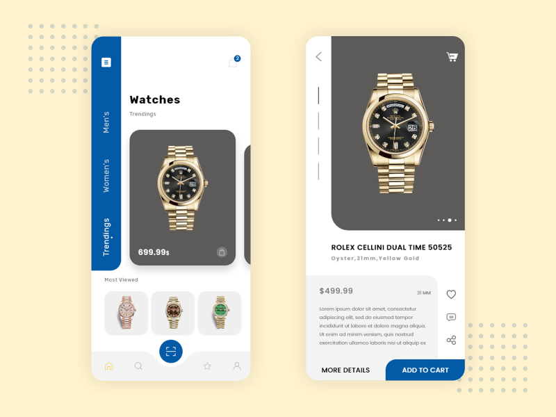 Rolex Watch App UI by Scrillo Designers ~ EpicPxls