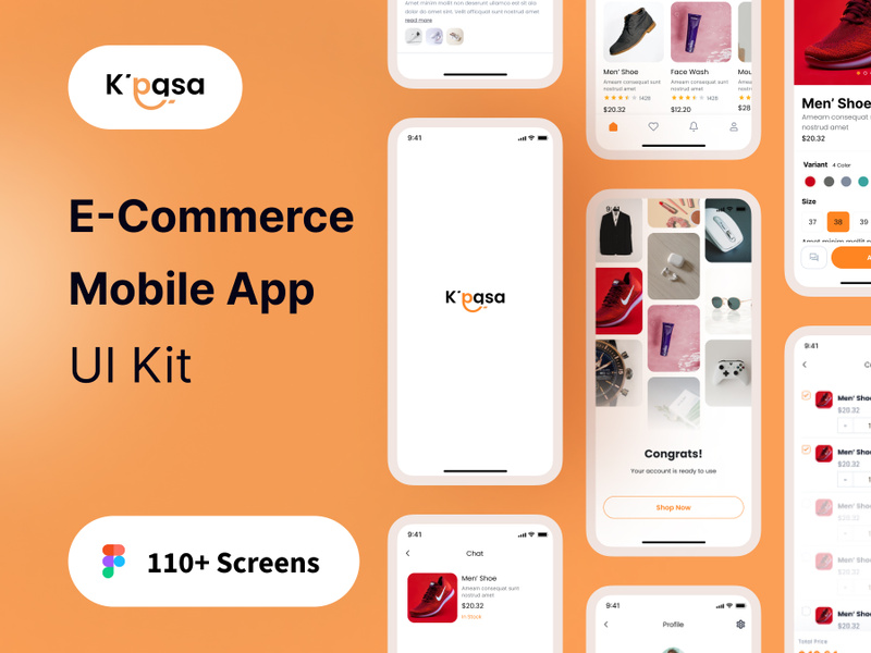 K'pasa - E-Commerce Mobile App UI Kit by Hiddemaru ~ EpicPxls