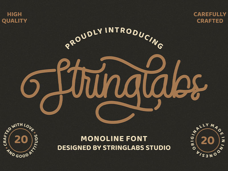 StringLabs - Monoline Retro Font by Stringlabscreative ~ EpicPxls