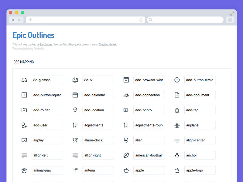 Epic Outlines Font by EpicCoders ~ EpicPxls