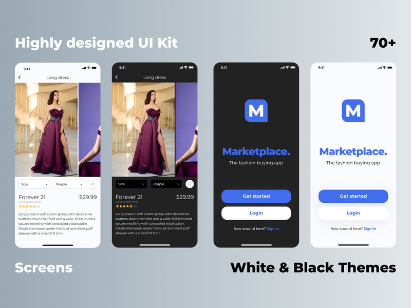 Modern and stylish e-commerce shopping APP application UI ~ EpicPxls