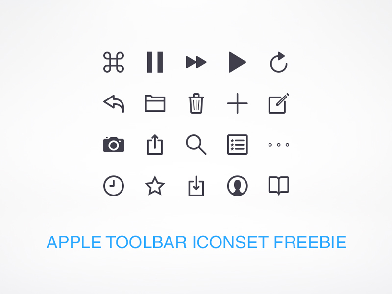 Apple Toolbar Icons by EpicCoders ~ EpicPxls