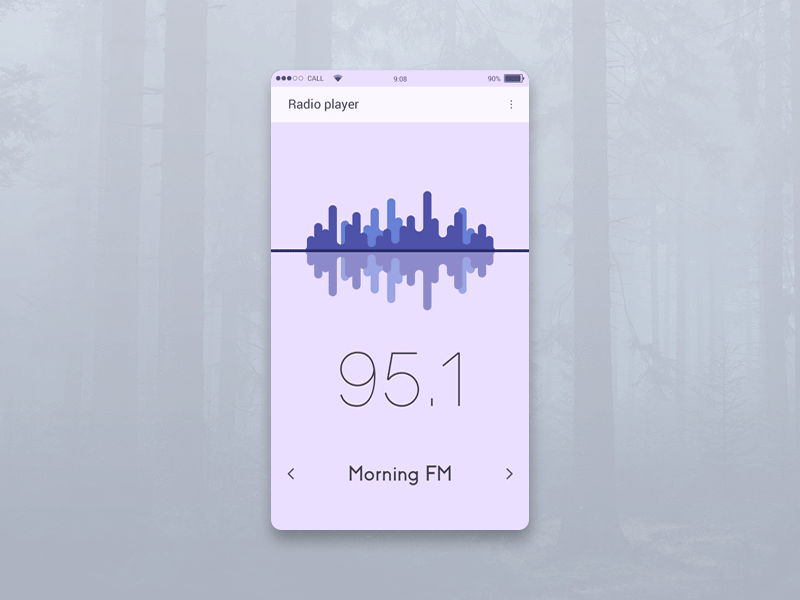 Radio App UI by EpicCoders ~ EpicPxls