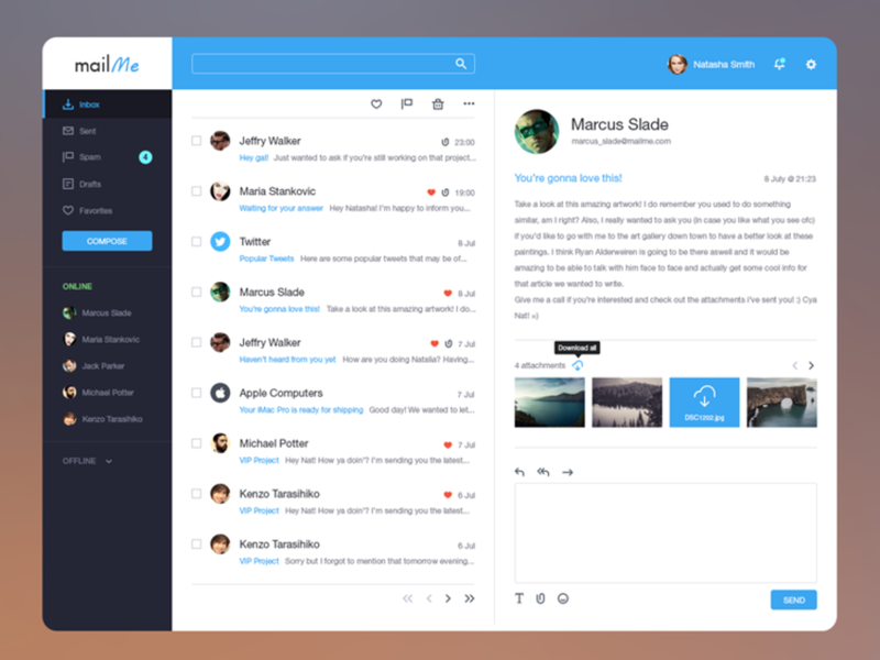Email client template by EpicCoders ~ EpicPxls