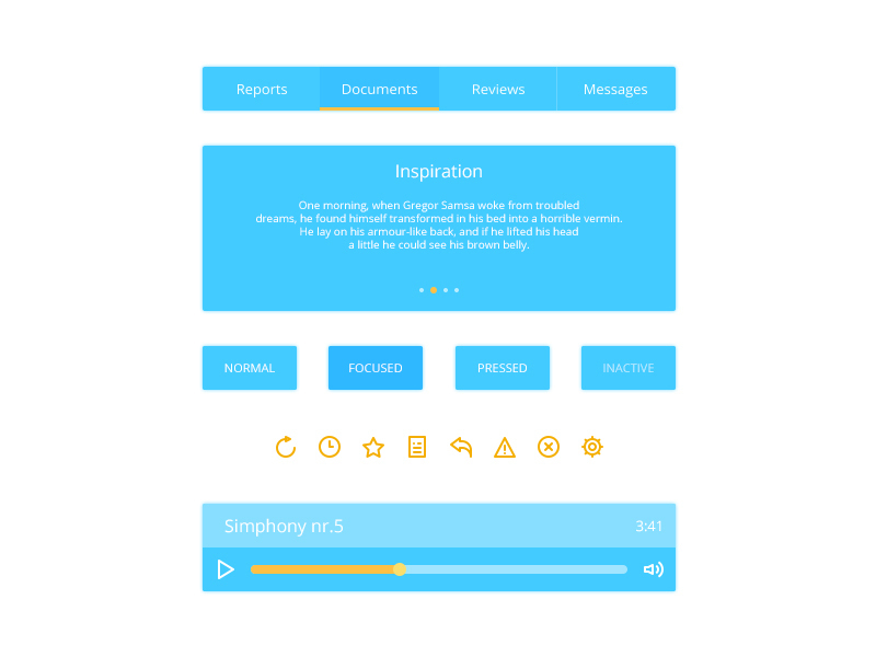 Blue Web Components UI Kit by EpicCoders ~ EpicPxls