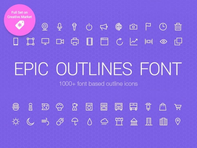 Epic Outlines Font by EpicCoders ~ EpicPxls