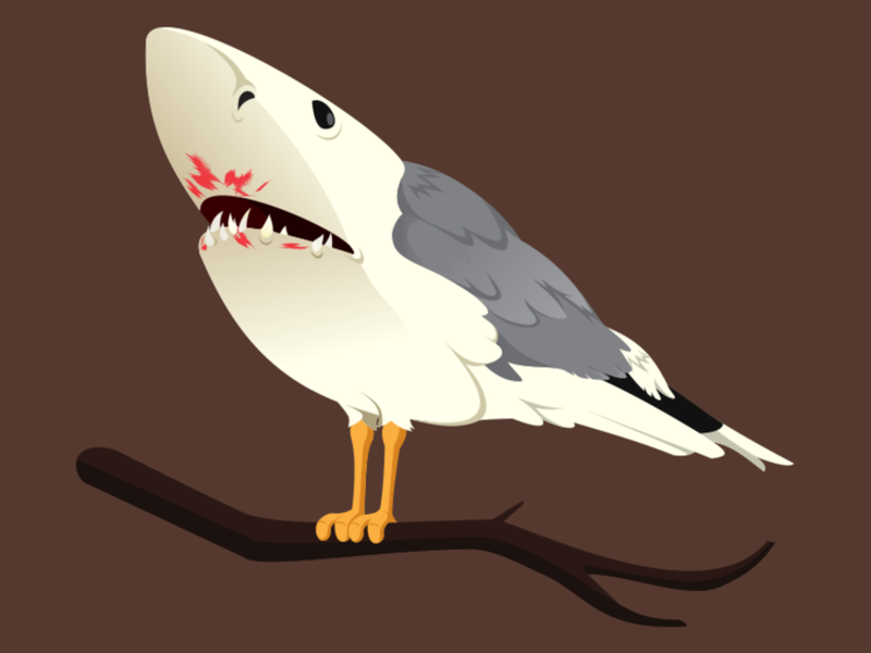 Shark Bird illustration by EpicCoders ~ EpicPxls