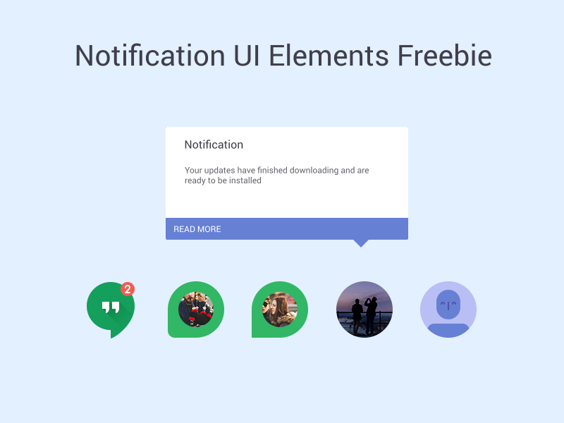 Notification UI Elements by EpicCoders ~ EpicPxls