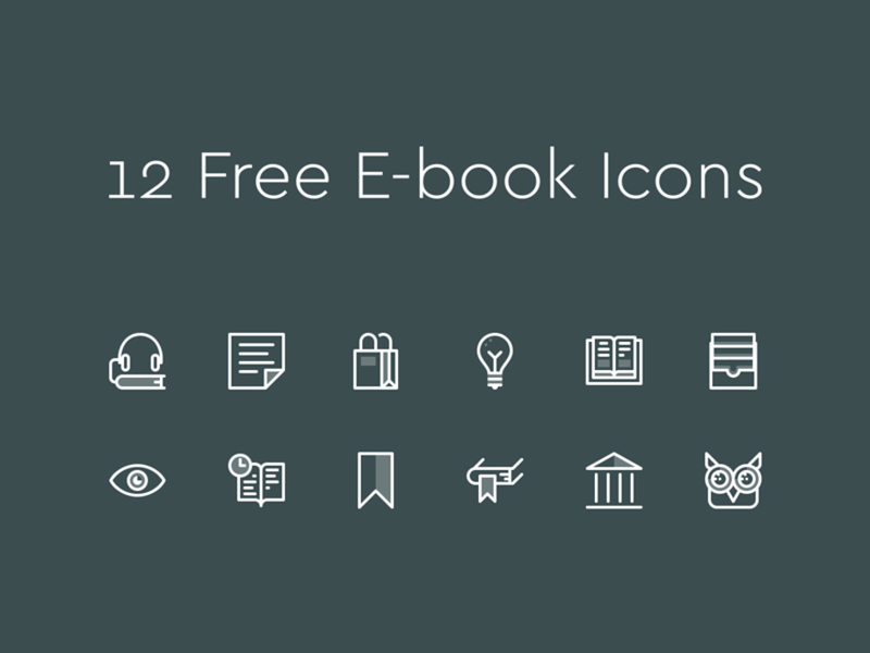 E-book Icon Set by EpicCoders ~ EpicPxls