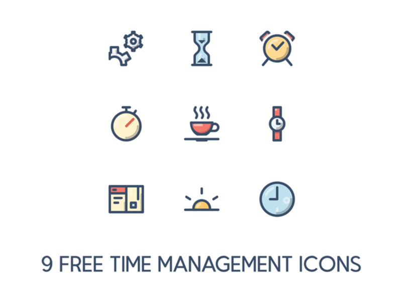 Time Management Icons by EpicCoders ~ EpicPxls